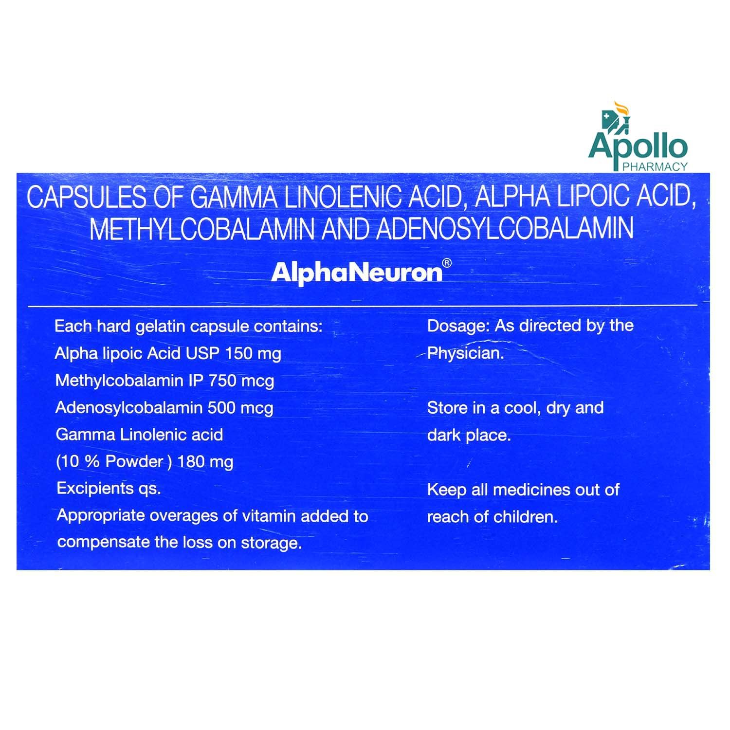 Alphaneuron Capsule 10's Price, Uses, Side Effects, Composition ...