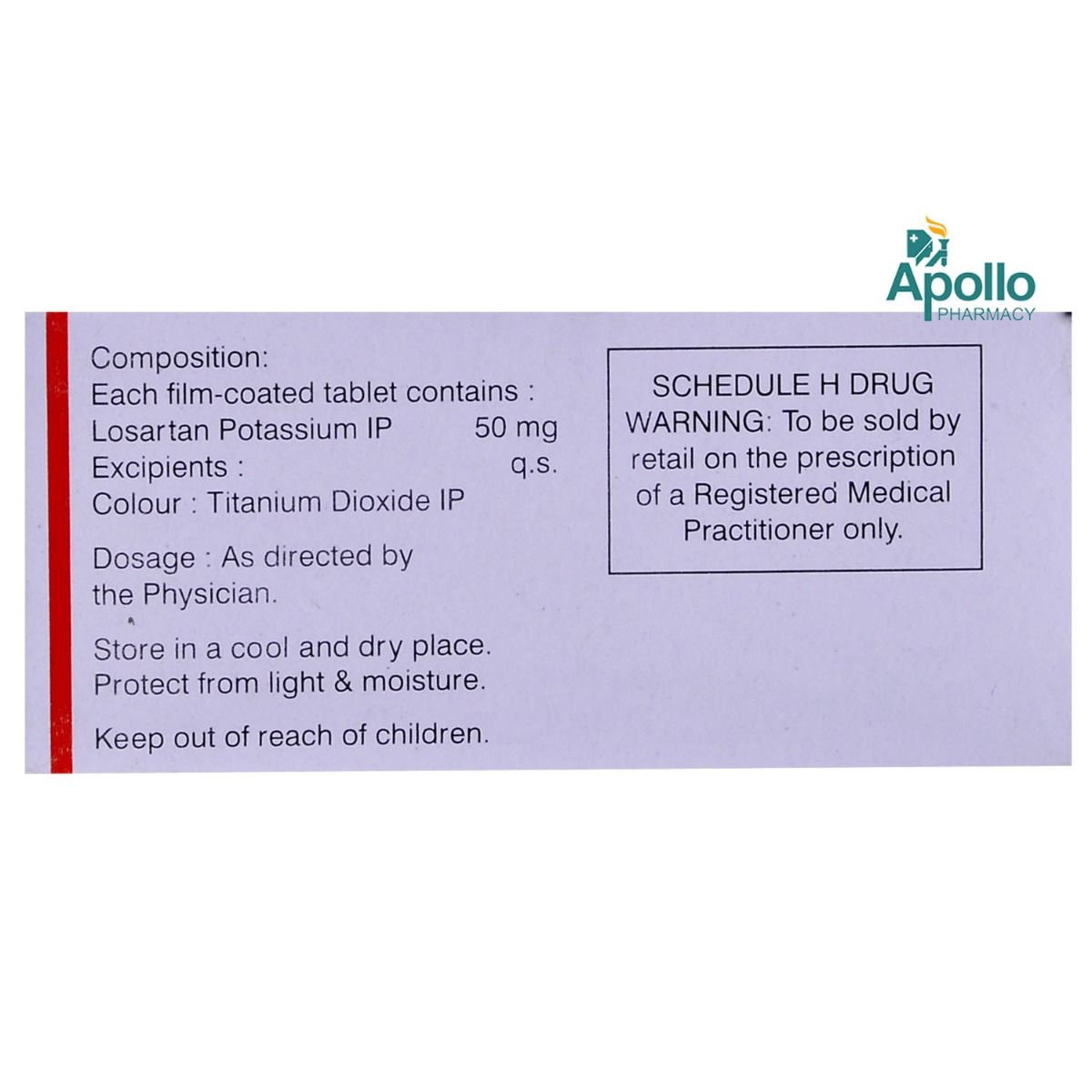 Alsartan-50 Tablet | Uses, Side Effects, Price | Apollo Pharmacy