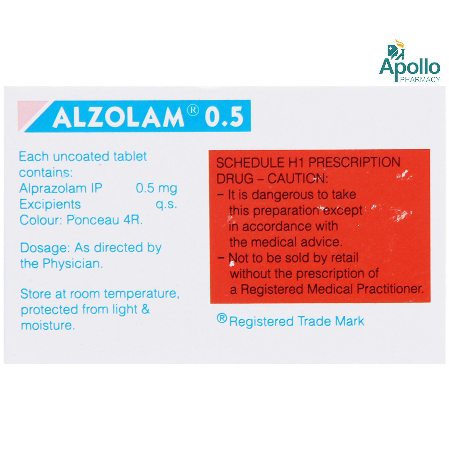 Alzolam 0.5 Tablet 10's Price, Uses, Side Effects, Composition - Apollo ...
