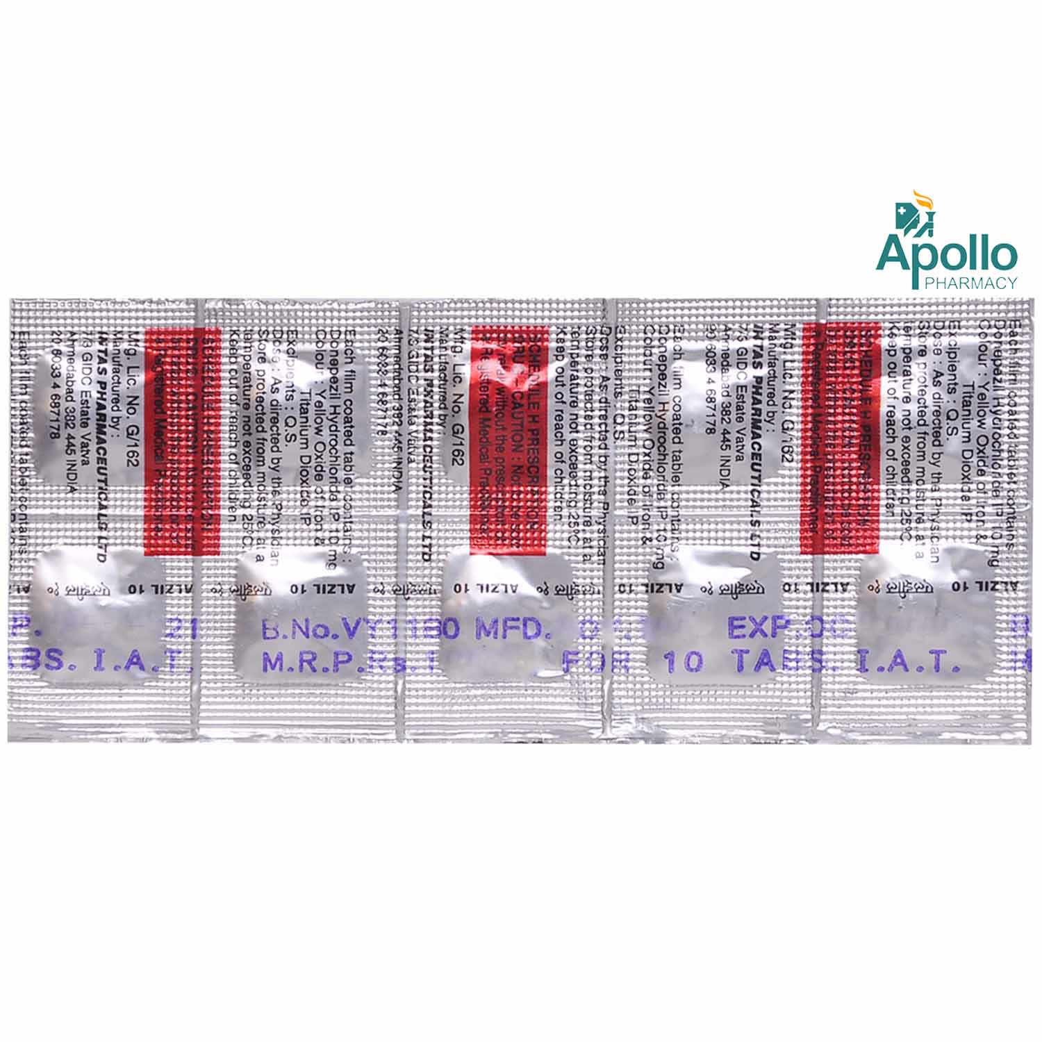 Alzil 10 Tablet 10's Price, Uses, Side Effects, Composition - Apollo ...