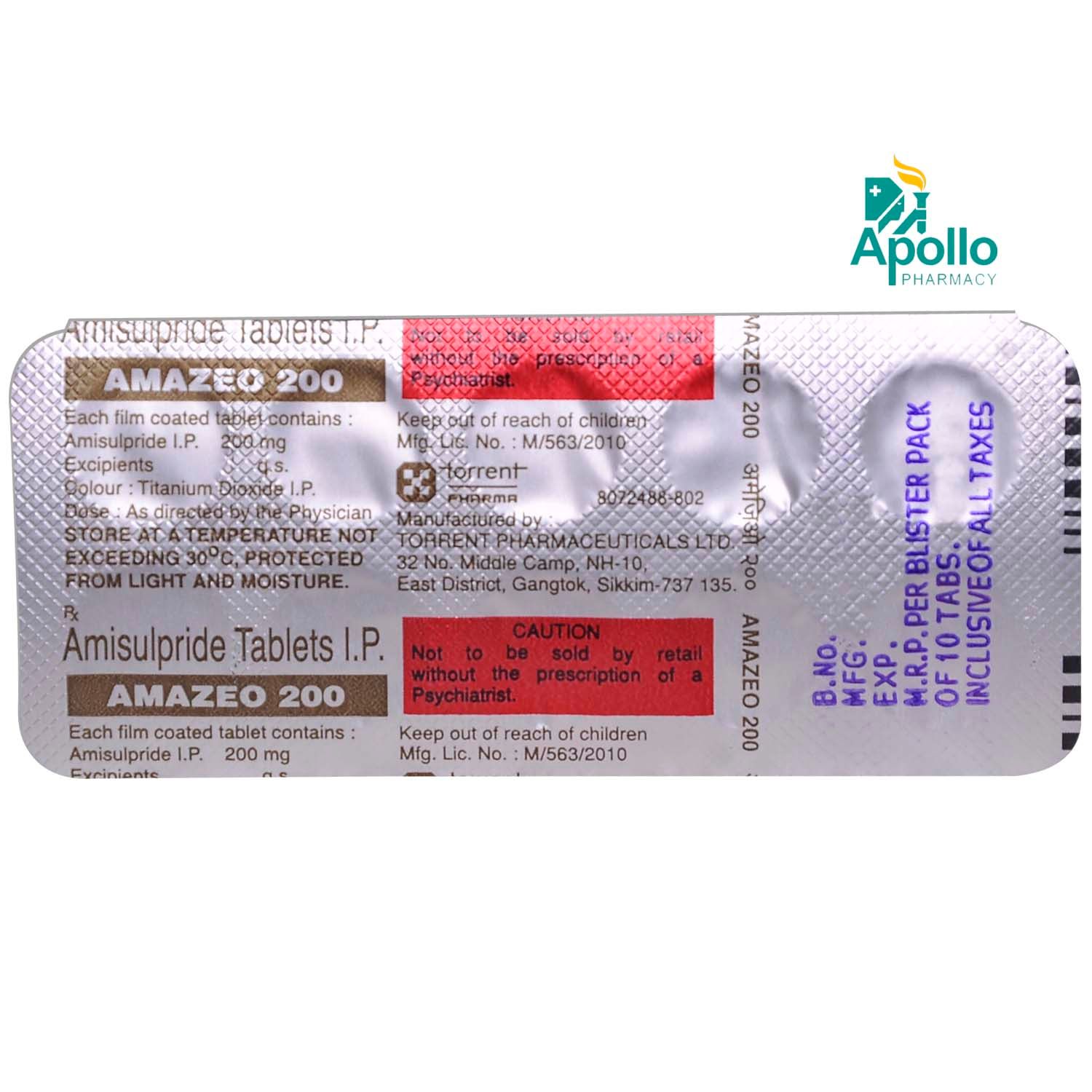 Amazeo 200 Tablet 10's Price, Uses, Side Effects, Composition - Apollo ...