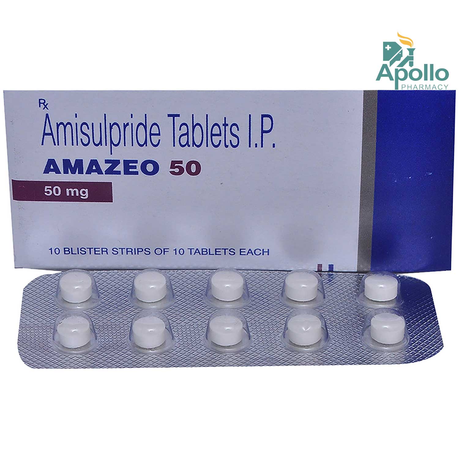 Amazeo 50 mg Tablet | Uses, Side Effects, Price | Apollo Pharmacy