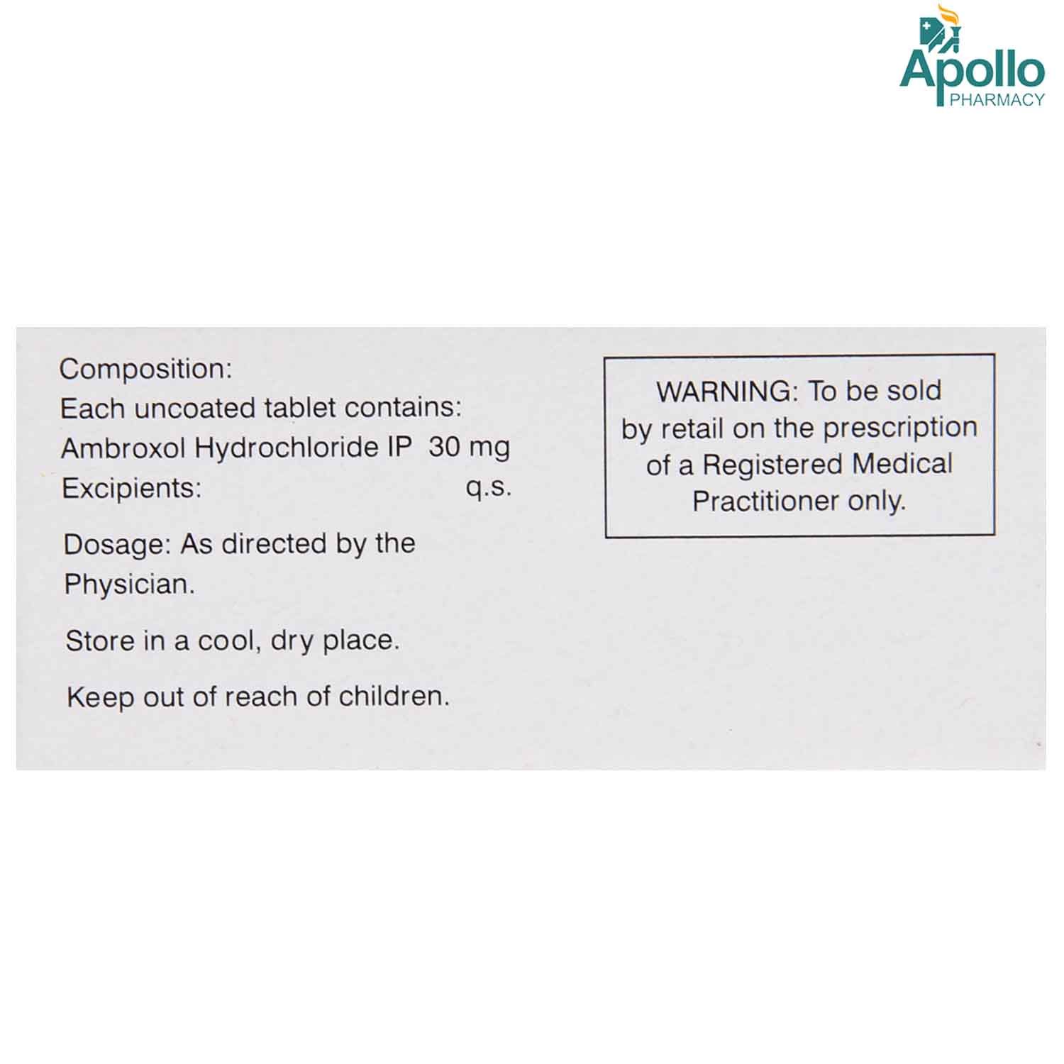 Ambrodil Tablet 10's Price, Uses, Side Effects, Composition - Apollo ...