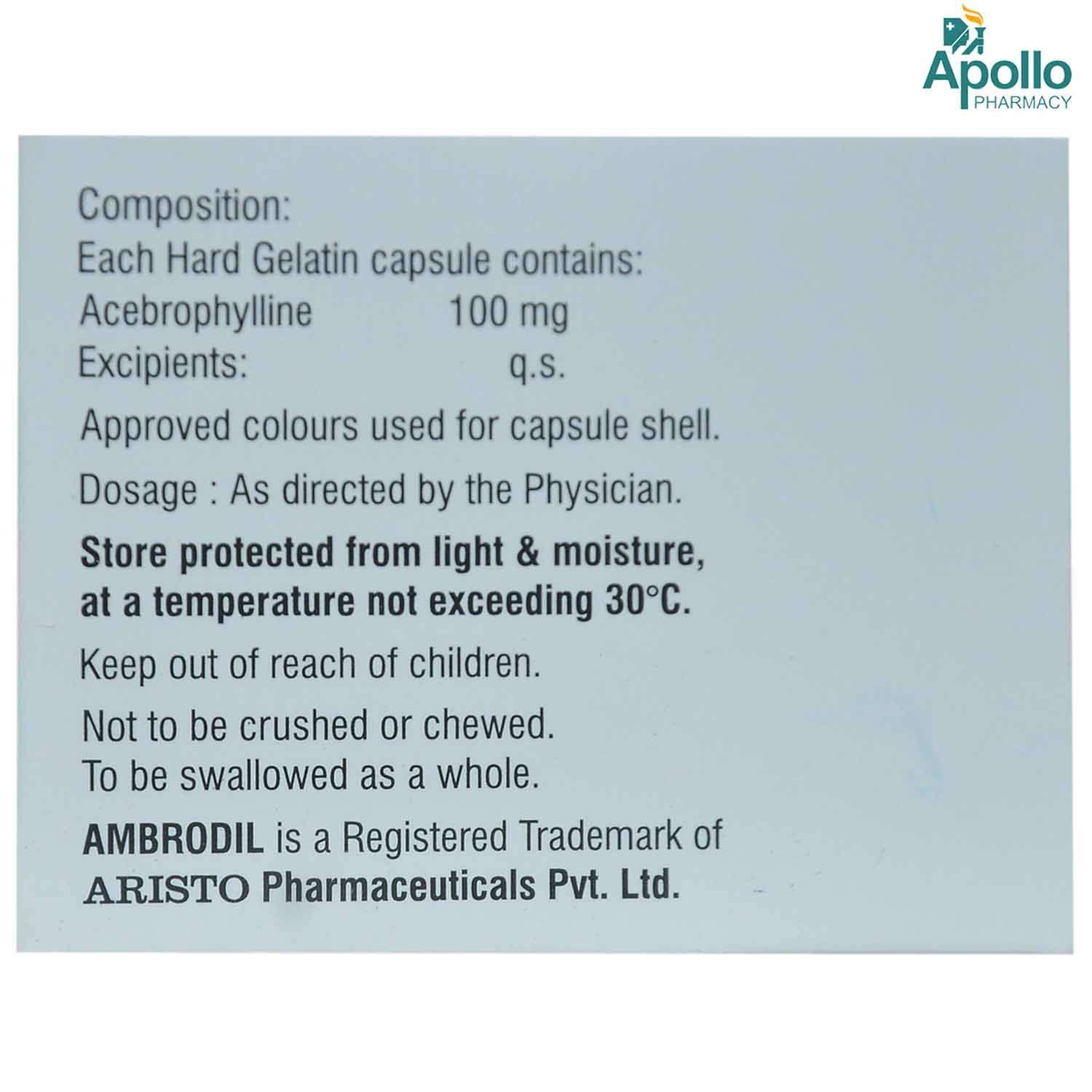 Ambrodil XP Capsule 10's Price, Uses, Side Effects, Composition ...