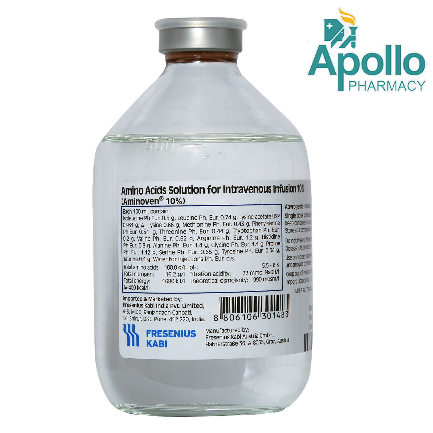 Aminoven 10% Solution | Uses, Side Effects, Price | Apollo Pharmacy