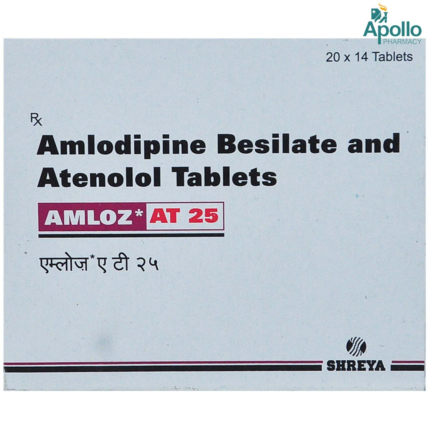 Amloz AT 25 Tablet | Uses, Side Effects, Price | Apollo Pharmacy