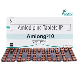 Amlong 10 Tablet | Uses, Side Effects, Price | Apollo Pharmacy