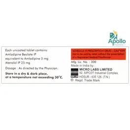 Amlong A 25 Tablet | Uses, Side Effects, Price | Apollo Pharmacy