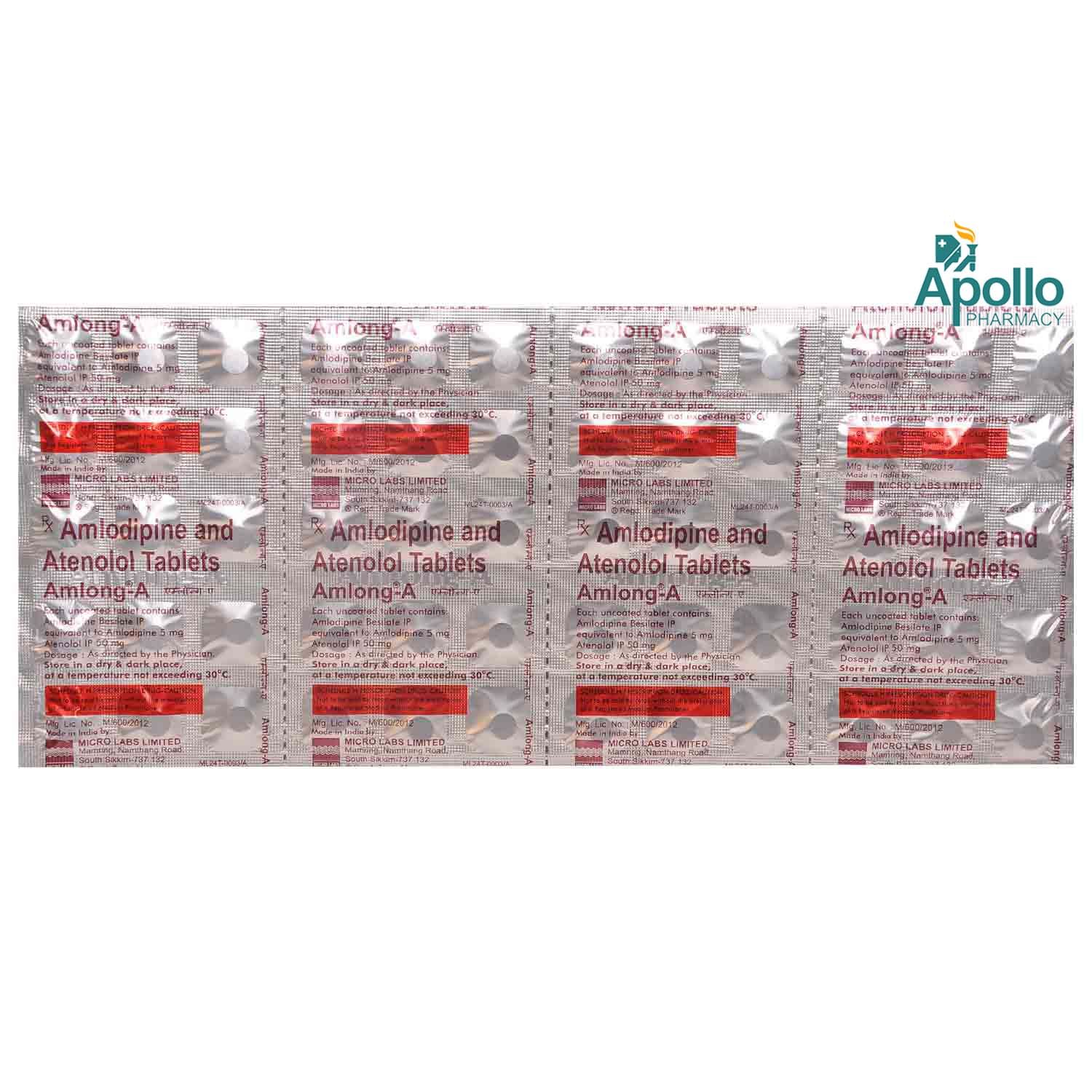 Amlong-A Tablet | Uses, Side Effects, Price | Apollo Pharmacy