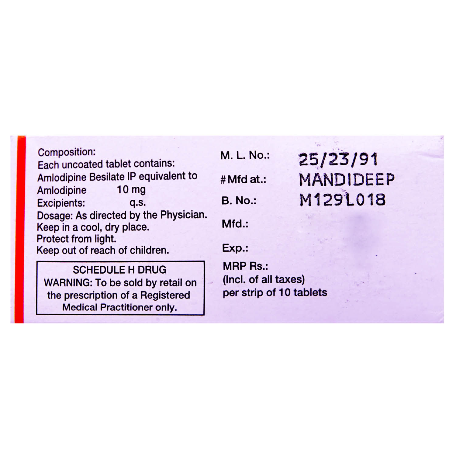 Amlosafe 10 Tablet 10's Price, Uses, Side Effects, Composition - Apollo ...