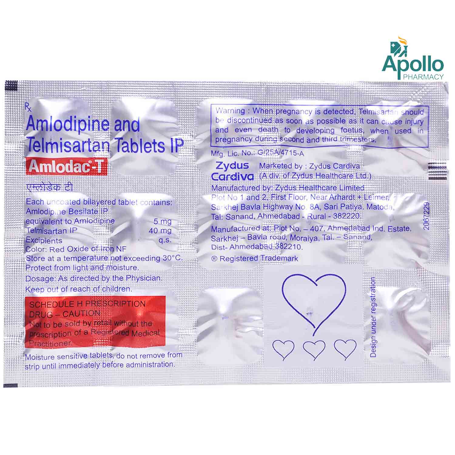 Amlodac-T Tablet | Uses, Side Effects, Price | Apollo Pharmacy