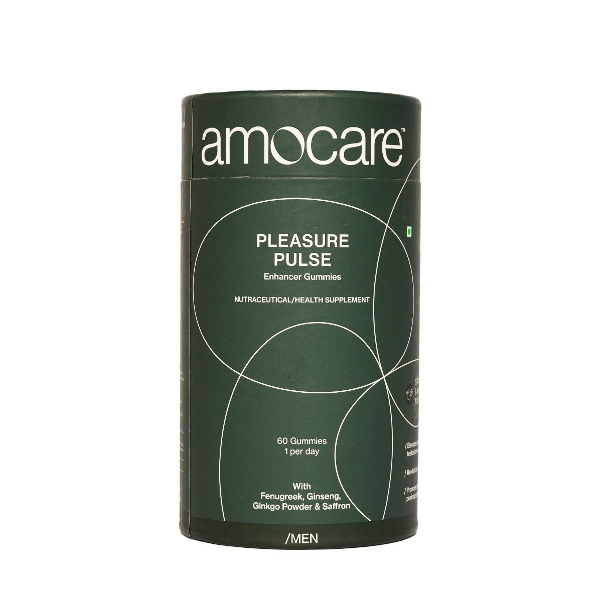 Buy Amocare Pleasure Pulse Enhancer for Men, 60 Gummies | 19 Minutes ...