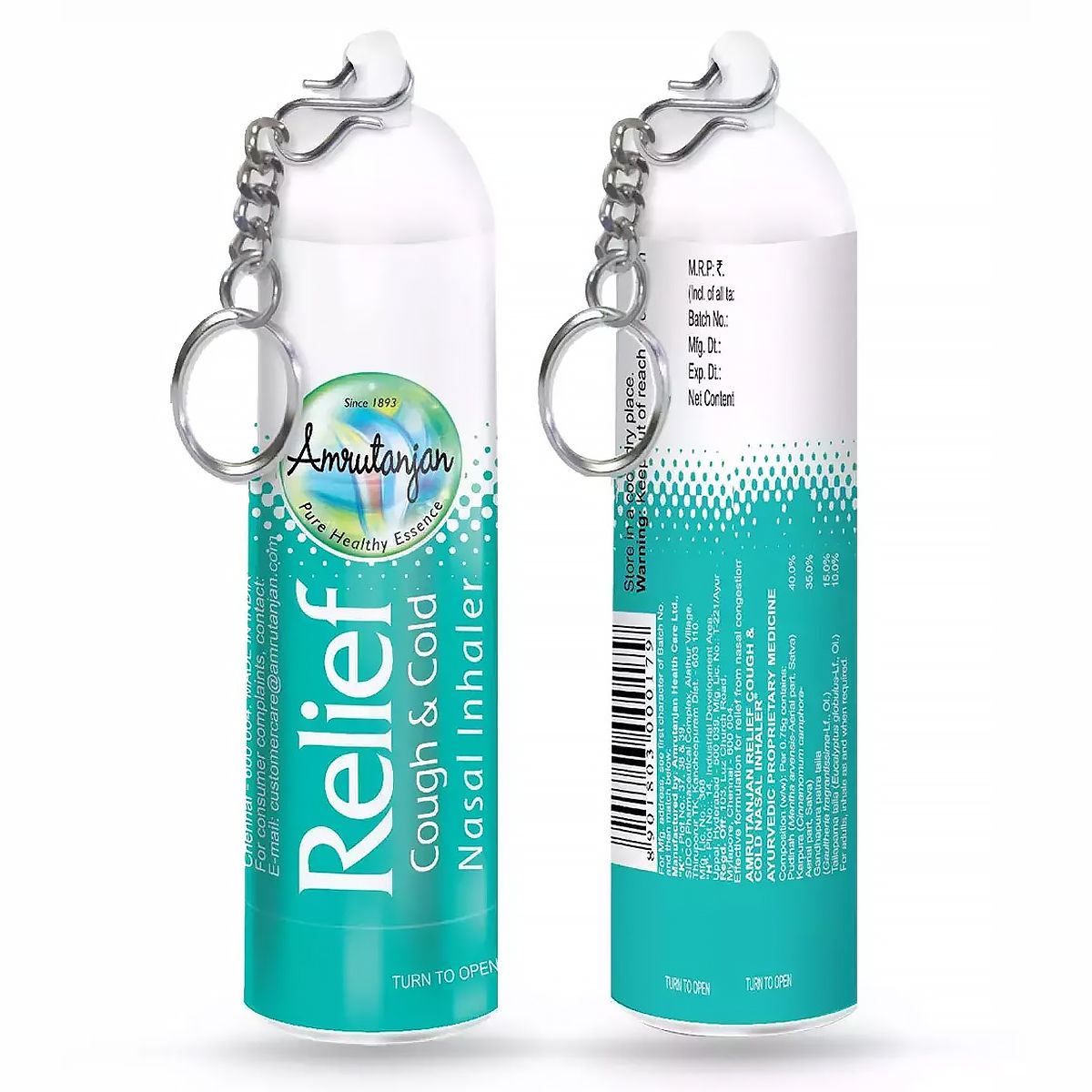 Amrutanjan Relief Cough & Cold Nasal Inhaler, 1 Count Price, Uses, Side ...