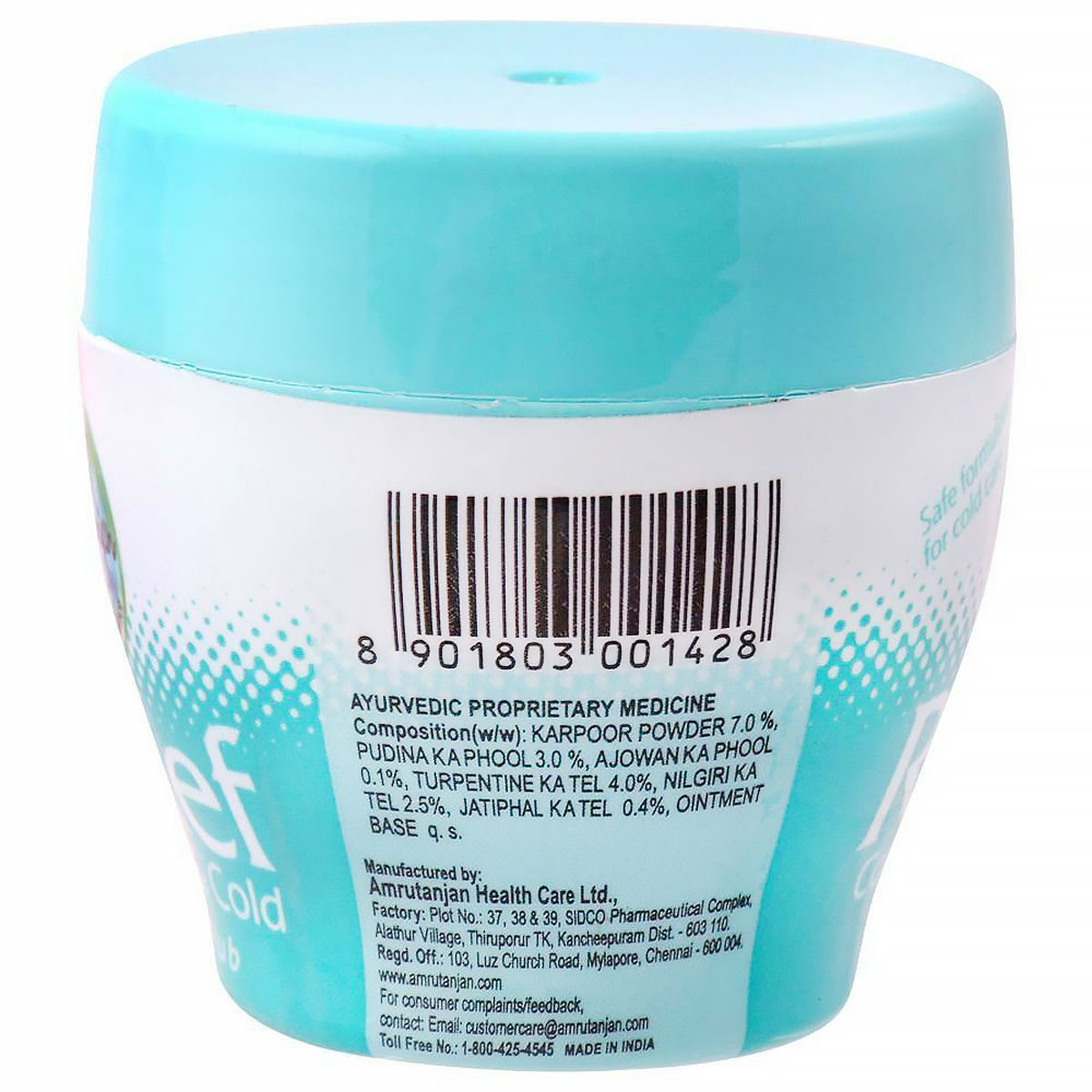 Amrutanjan Relief Cough & Cold Rub, 30 gm Price, Uses, Side Effects ...