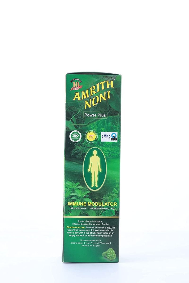 Amrith Noni Power Plus, 500 ml Price, Uses, Side Effects, Composition ...