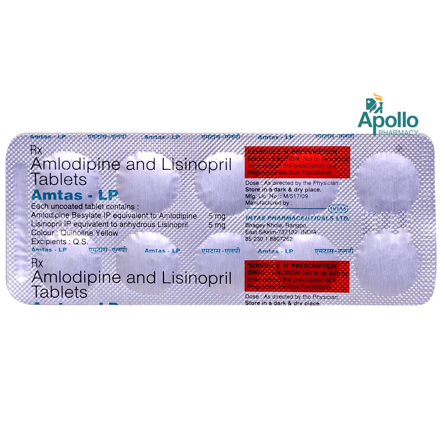 Amtas-LP Tablet 10's Price, Uses, Side Effects, Composition - Apollo ...