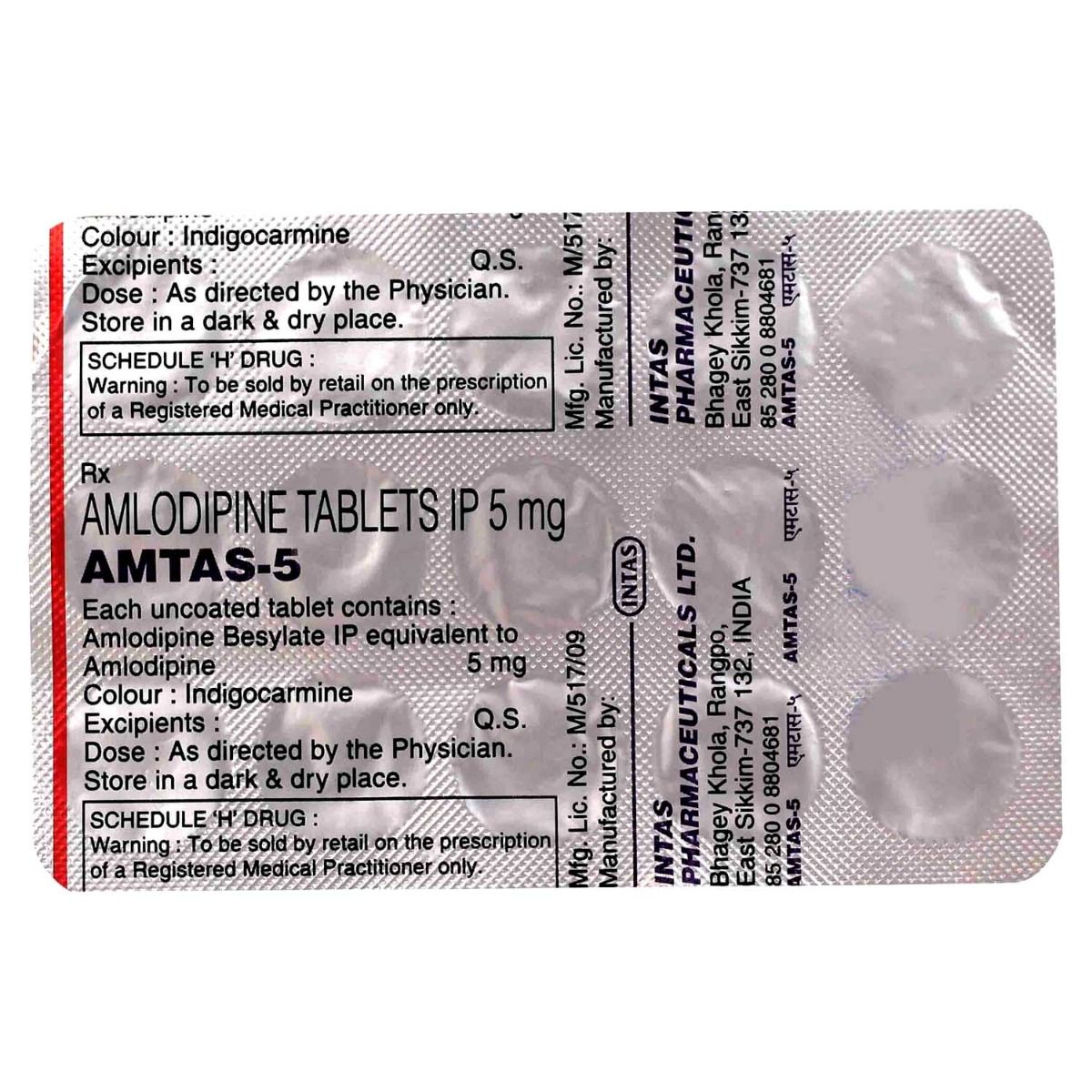 Amtas 5 mg Tablet | Uses, Side Effects, Price | Apollo Pharmacy