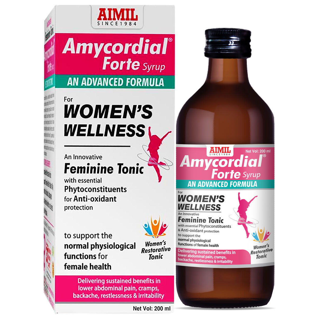 Buy Aimil Amycordial Forte Syrup, 200 ml | 19 Minutes Delivery | Apollo ...
