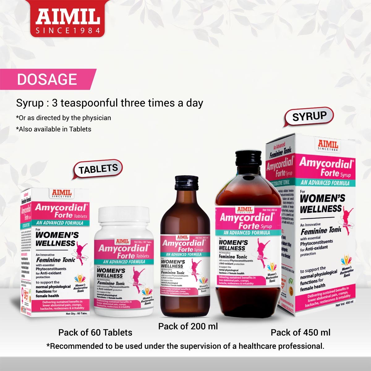 Buy Aimil Amycordial Forte Syrup, 200 ml | 19 Minutes Delivery | Apollo ...