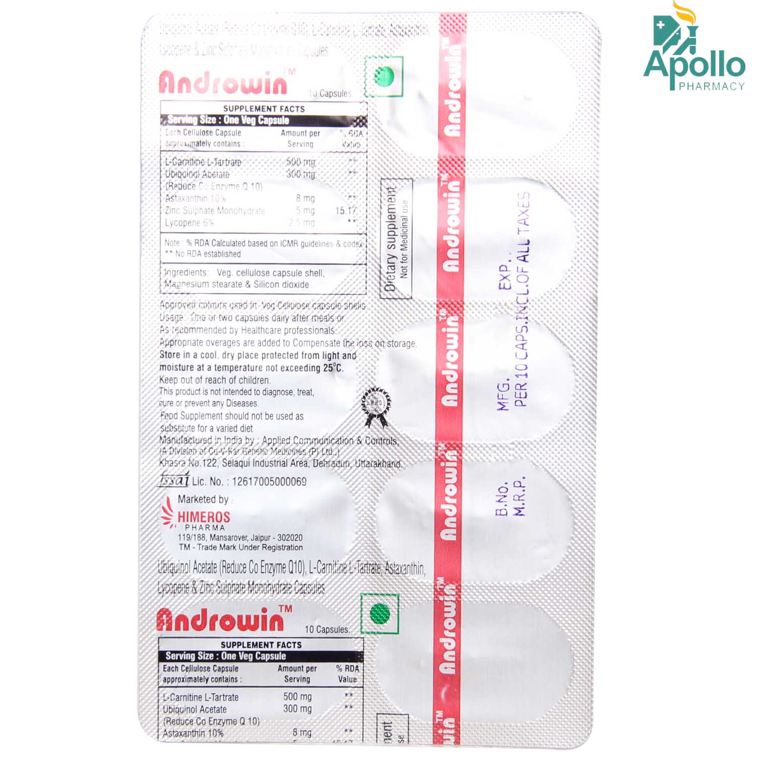 Androwin Capsule | Uses, Side Effects, Price | Apollo Pharmacy