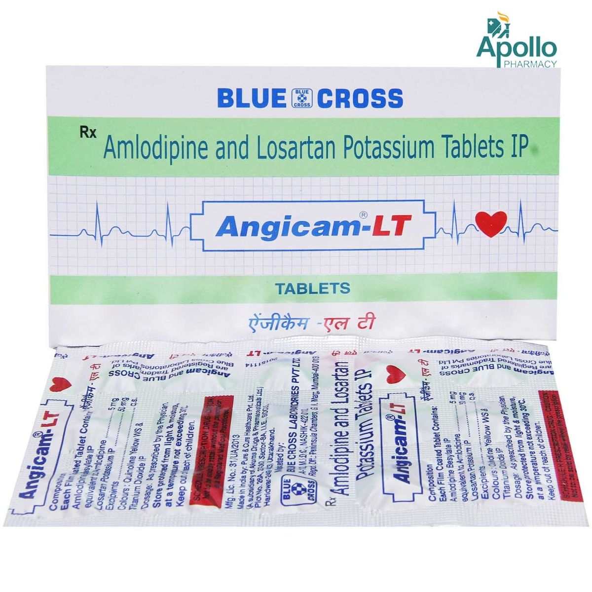 Angicam LT Tablet 10's Price, Uses, Side Effects, Composition - Apollo ...