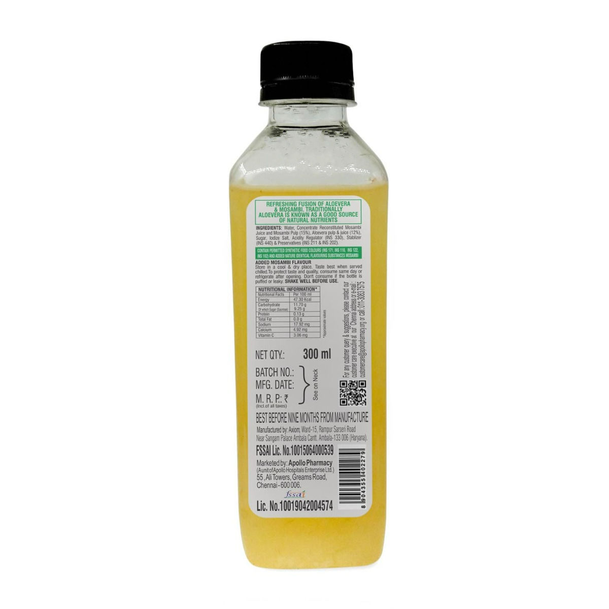 Apollo Pharmacy Aloe-Mosambi Fruit Juice, 3x300 ml Price, Uses, Side ...