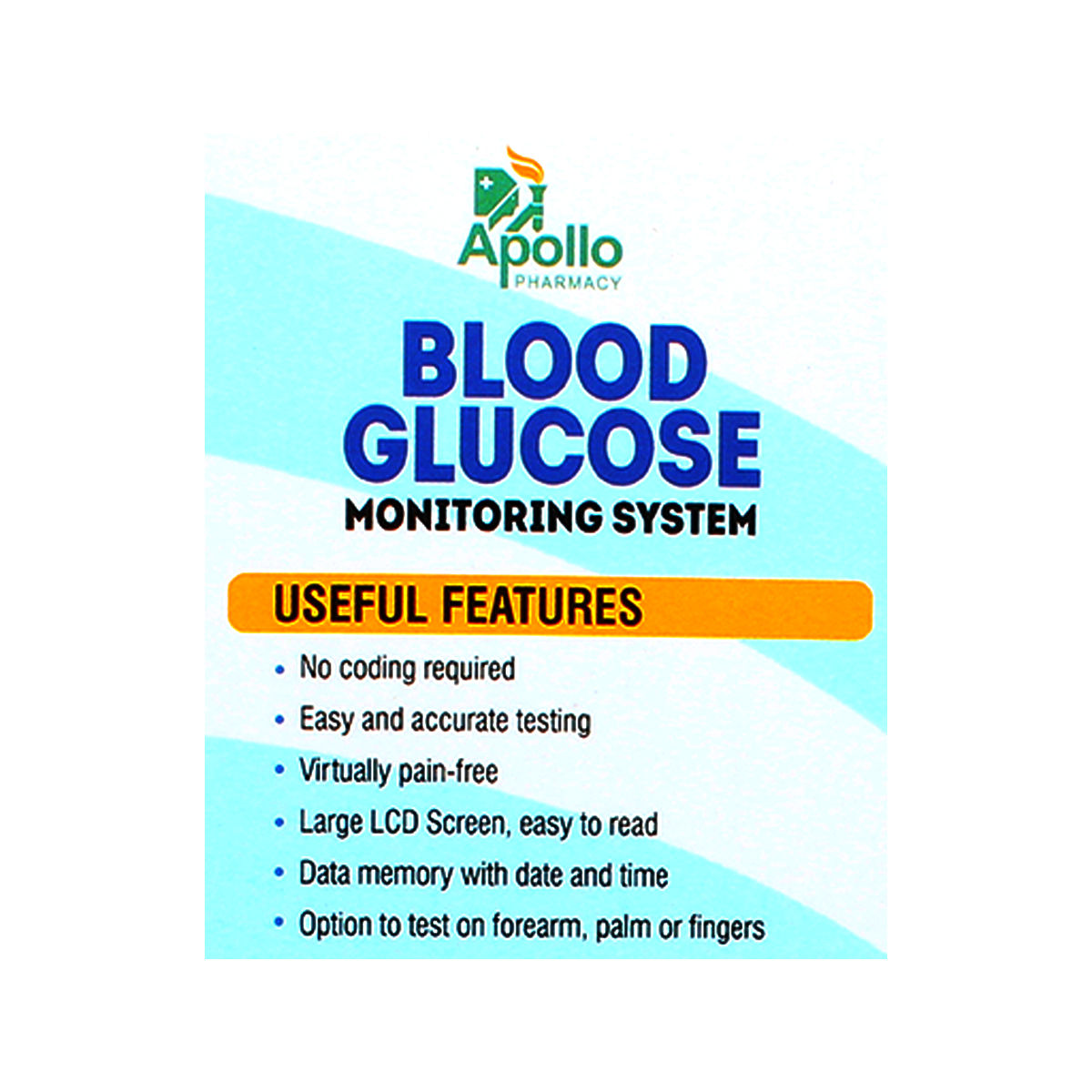 Apollo Pharmacy Blood Glucose Monitoring System - 25 Test Strips at ...