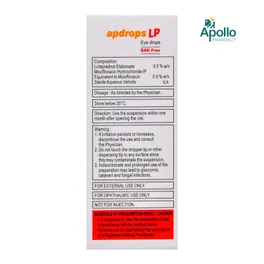 Apdrops LP Eye Drops 5 ml | Uses, Side Effects, Price | Apollo Pharmacy