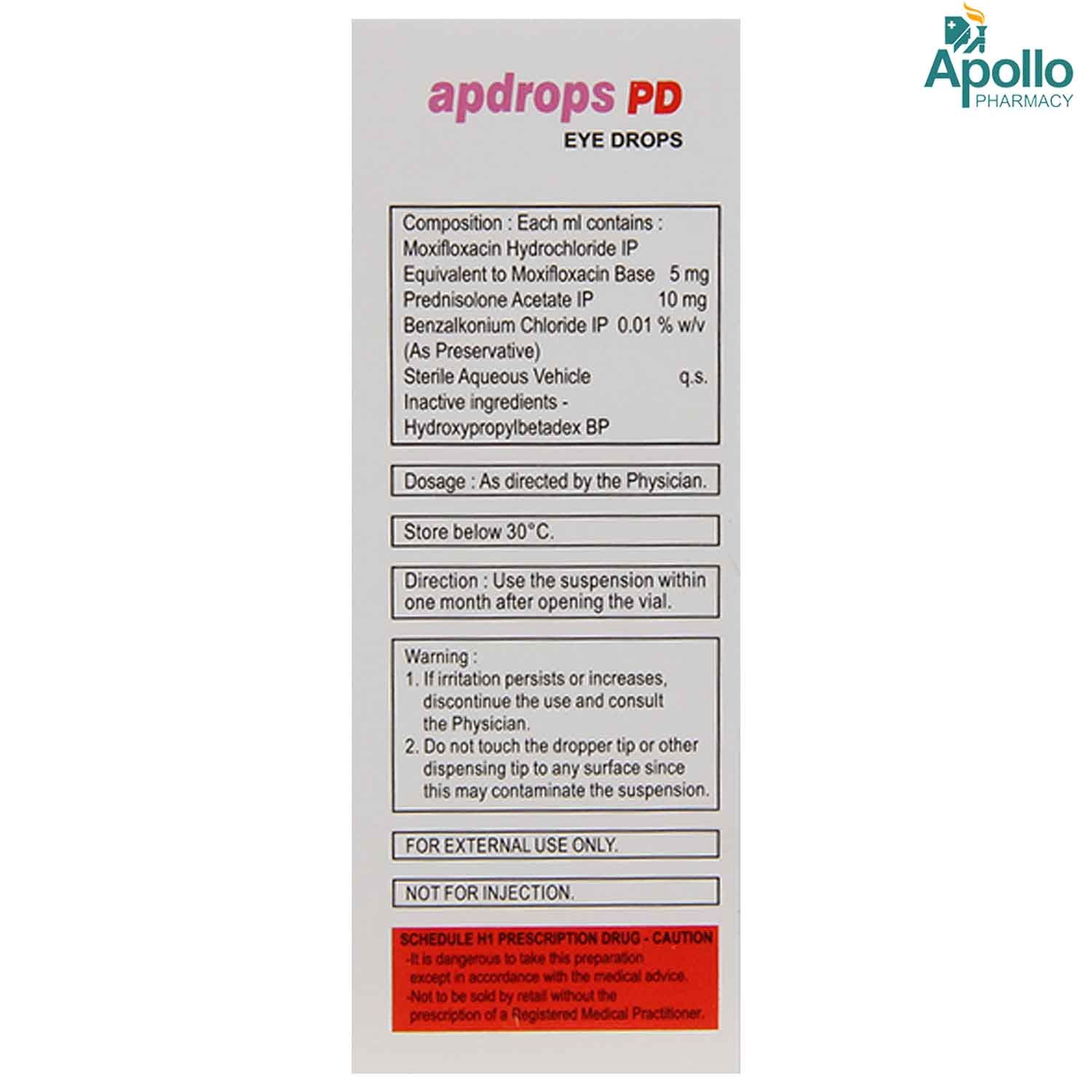 Apdrops PD Eye Drop | Uses, Side Effects, Price | Apollo Pharmacy