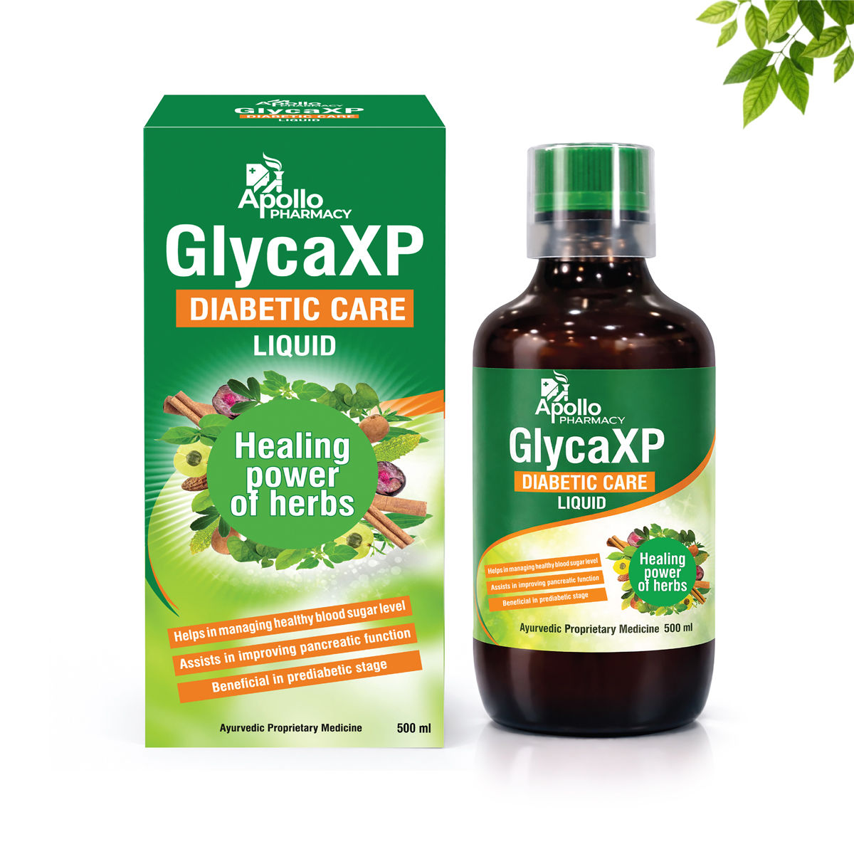 Buy Apollo Pharmacy GlycaXp Diabetic Care Liquid, 500 ml | 19 Minutes ...