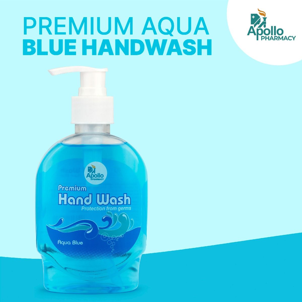 Buy Apollo Pharmacy Premium Aqua Blue Handwash, 500 ml (2x250 ml) | 19 ...