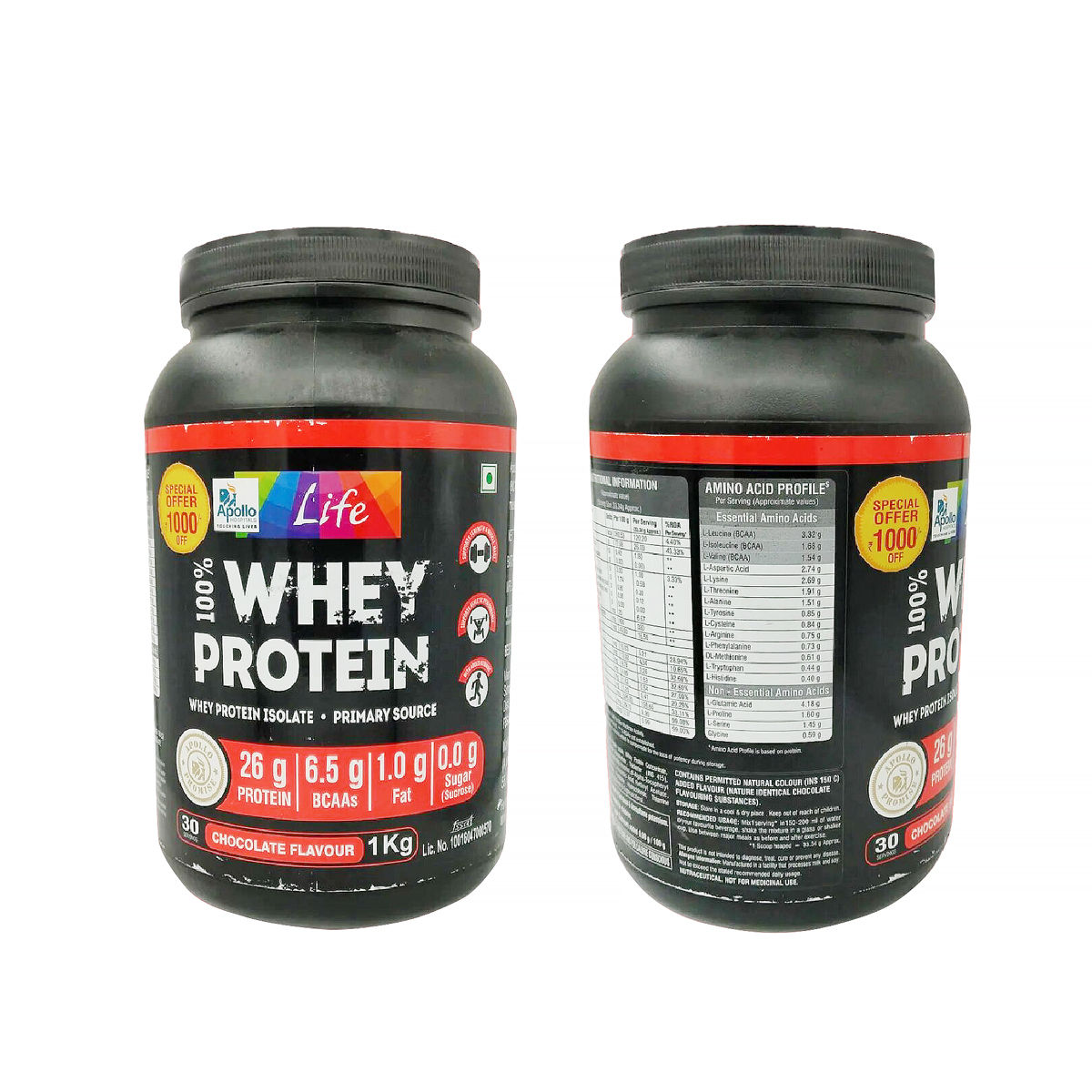 Apollo Life Whey Protein Chocolate Flavour Powder, 1 Kg Price, Uses ...
