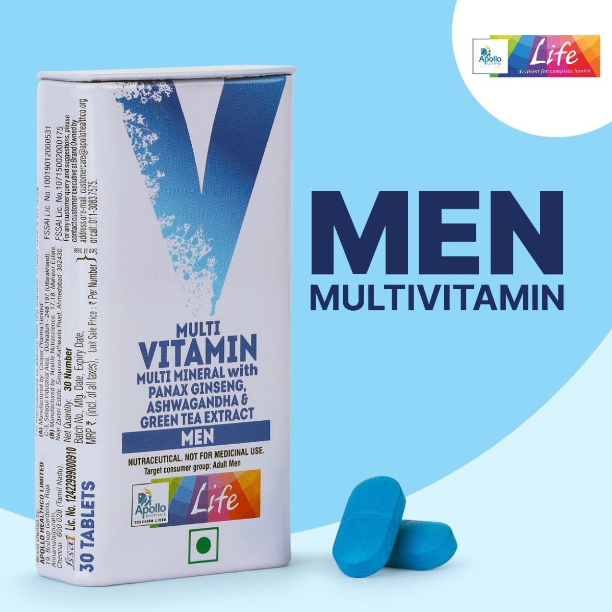 Apollo Life Multi Vitamin for Men, 30 Tablets Price, Uses, Side Effects ...