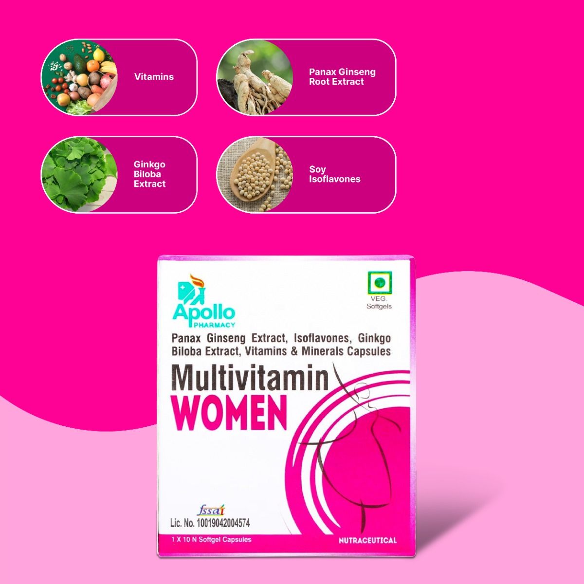 Apollo Pharmacy Multivitamin for Women, 10 Capsules Price, Uses, Side ...