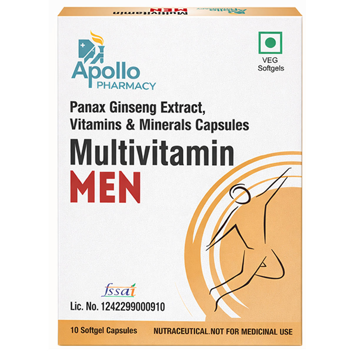 Buy Apollo Pharmacy Multivitamin for Men, 10 Capsules | 19 Minutes ...