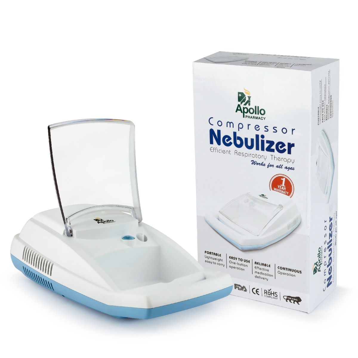 Apollo Pharmacy Compressor Nebulizer, 1 Count Price, Uses, Side Effects ...