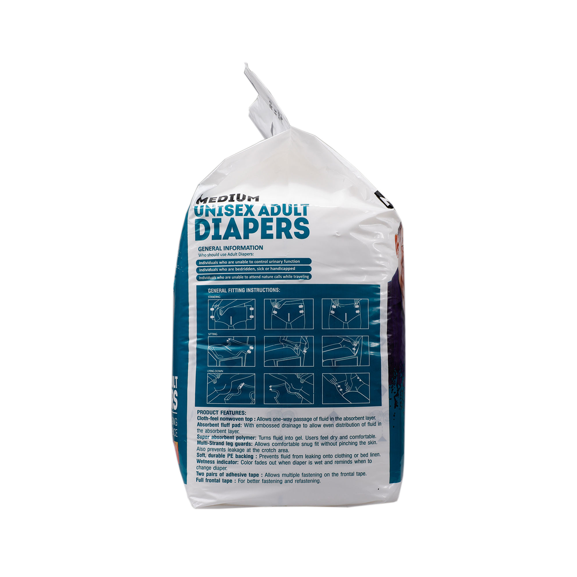 Apollo Life Unisex Adult Diapers Medium, 10 Count Price, Uses, Side ...