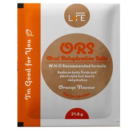 Buy Apollo Pharmacy ORS Orange Flavour Powder, 21.8 gm | 19 Minutes ...