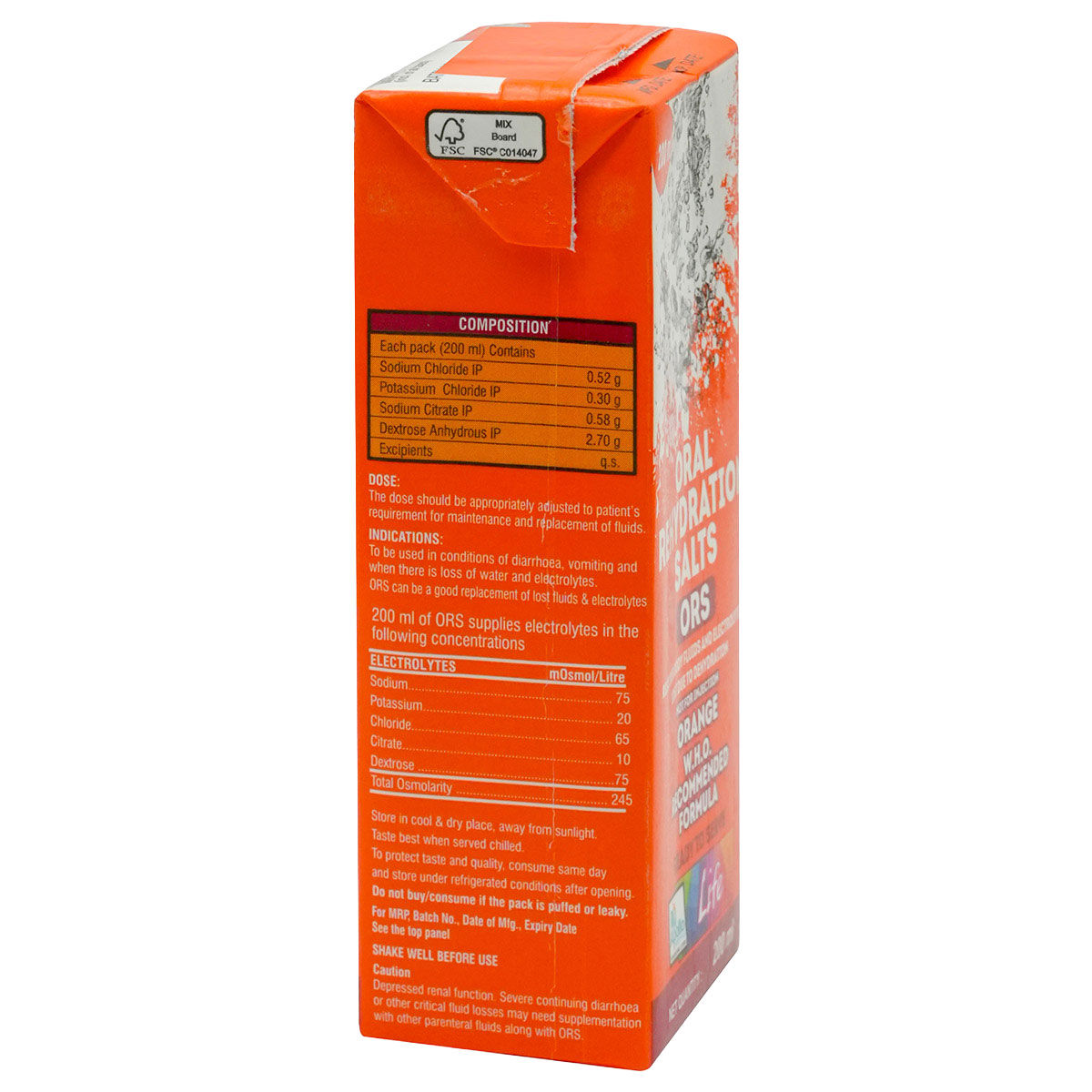 Buy Apollo Pharmacy ORS Orange Flavour Drink, 4x200 ml | 19 Minutes ...