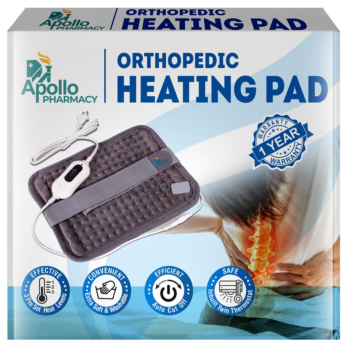 Buy Apollo Orthopedic Heating Pad | 19 Minutes Delivery | Apollo Pharmacy