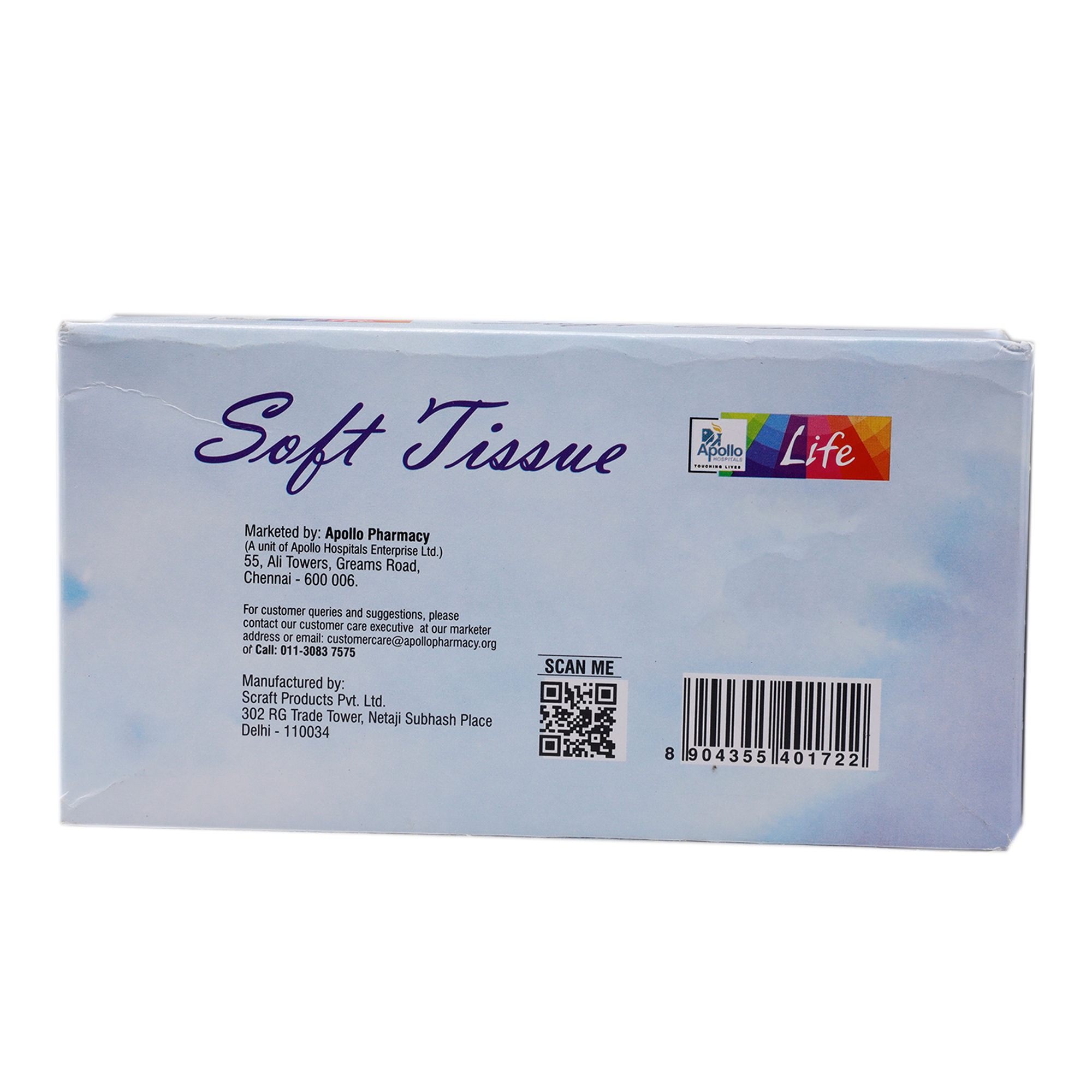 Apollo Life Soft Tissue, 100 Count Price, Uses, Side Effects ...