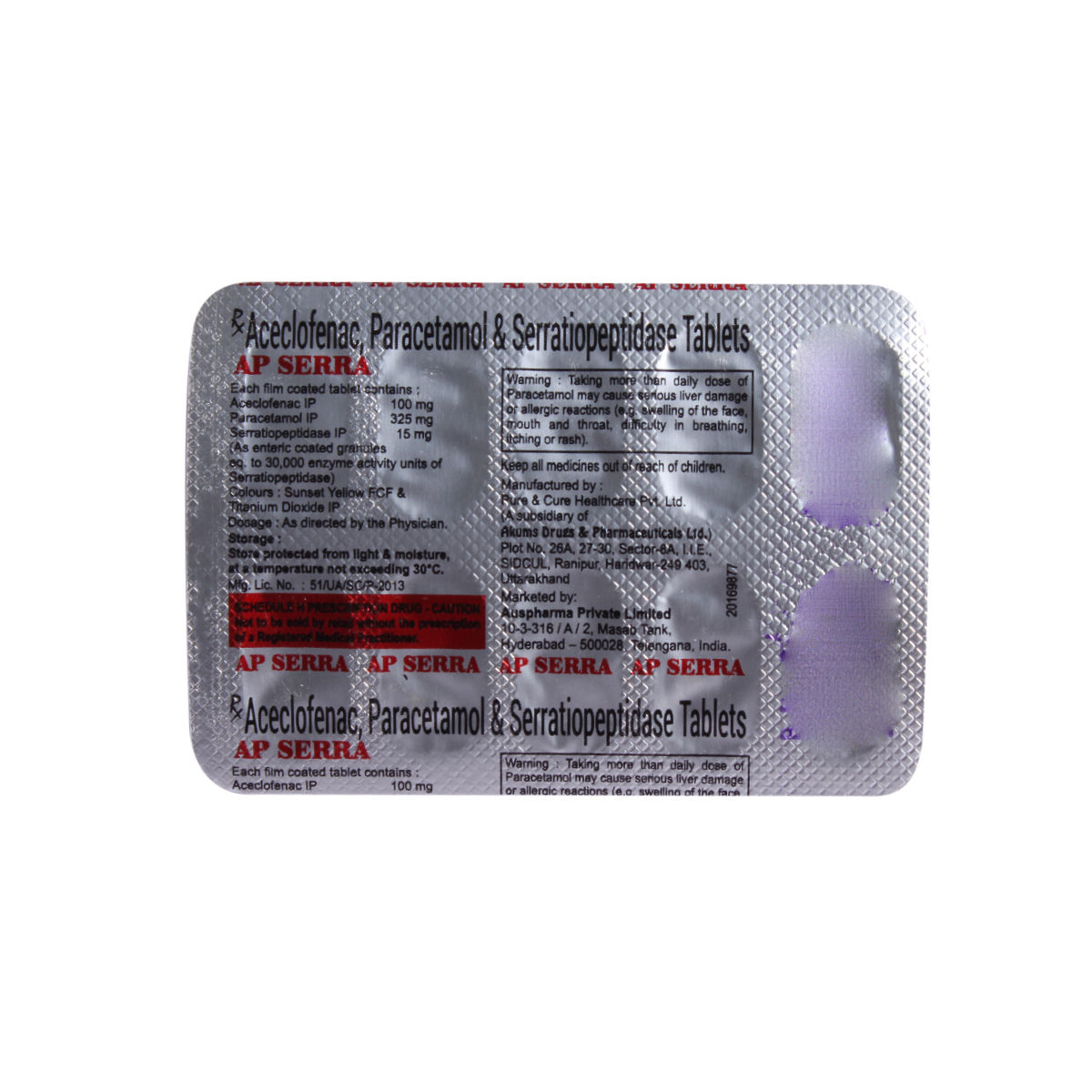 AP Serra Tablet 10's Price, Uses, Side Effects, Composition - Apollo ...