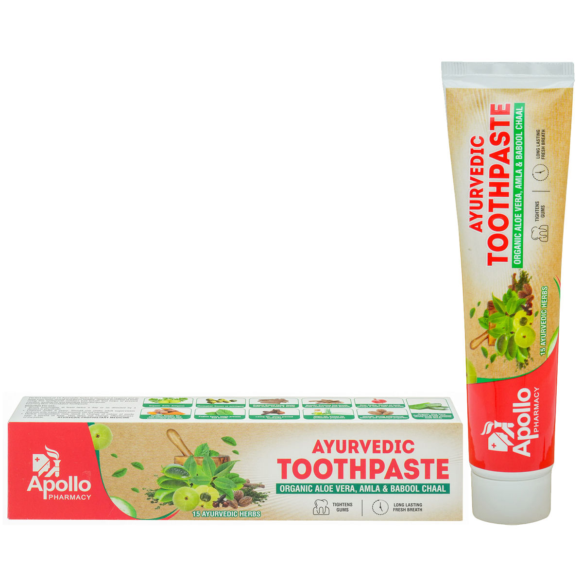 Buy Apollo Pharmacy Ayurvedic Toothpaste, 100 gm | 19 Minutes Delivery ...