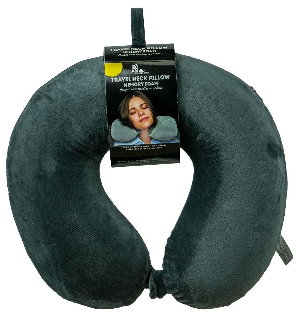 Buy Apollo Pharmacy Memory Foam Travel Neck Pillow Universal, 1 Count ...