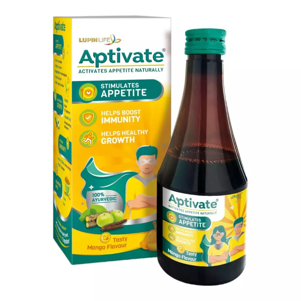 Buy Aptivate Mango Flavour Syrup, 175 ml | 19 Minutes Delivery | Apollo ...