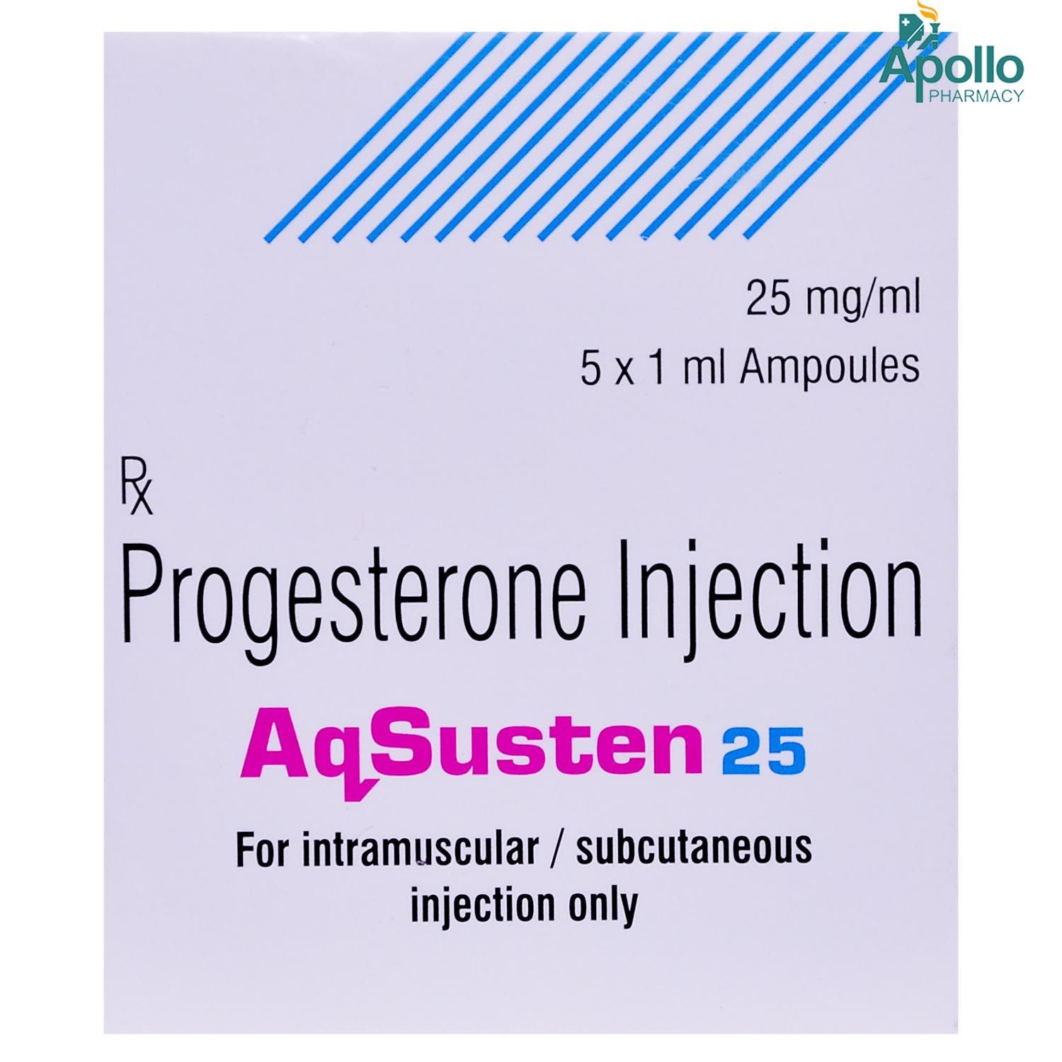 Aqsusten 25 mg Injection 1.119 ml | Uses, Side Effects, Price | Apollo ...