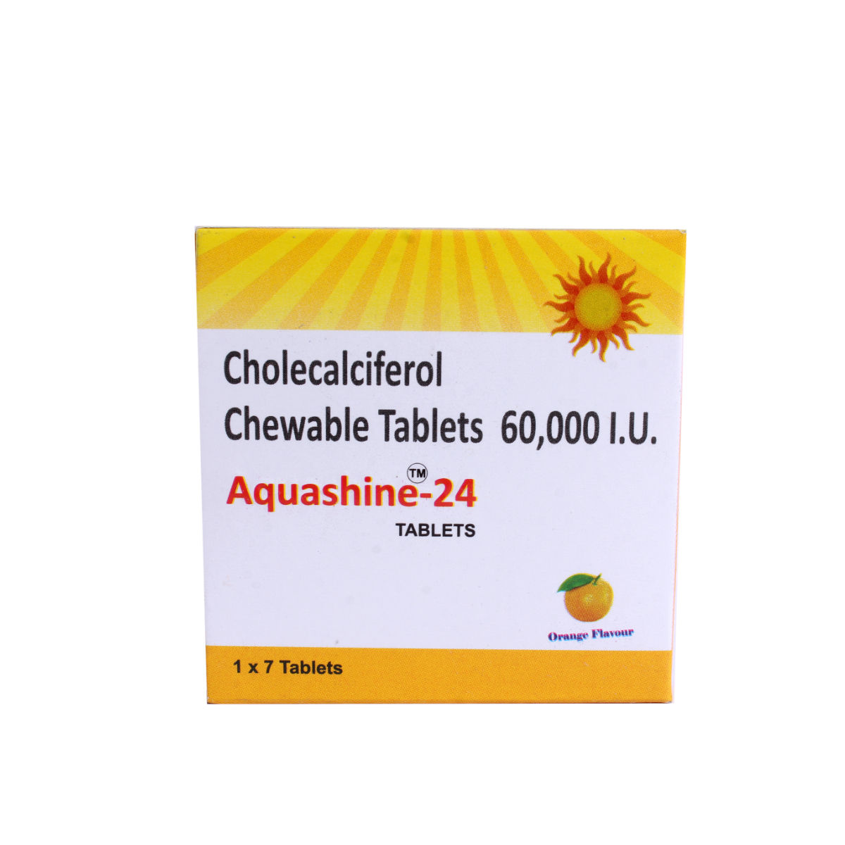 Aquashine-24 Orange Flavour Chewable Tablets 7's Price, Uses, Side ...