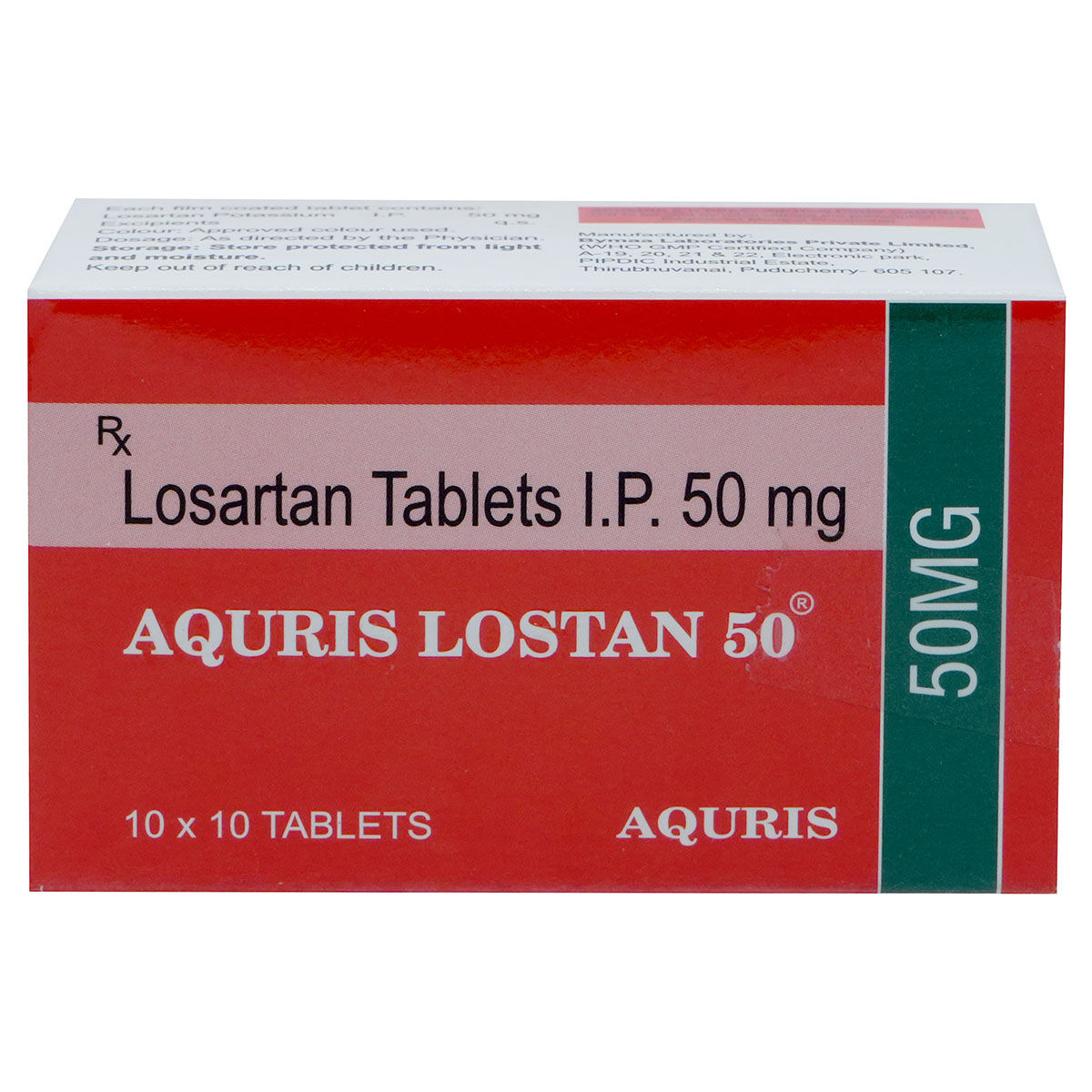Aquris Lostan 50 Tablet 10's | Uses, Side Effects, Price | Apollo Pharmacy