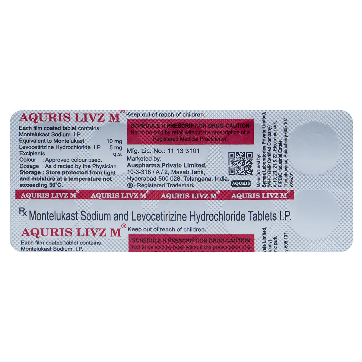 Aquris Livz M Tablet 10's | Uses, Side Effects, Price | Apollo Pharmacy