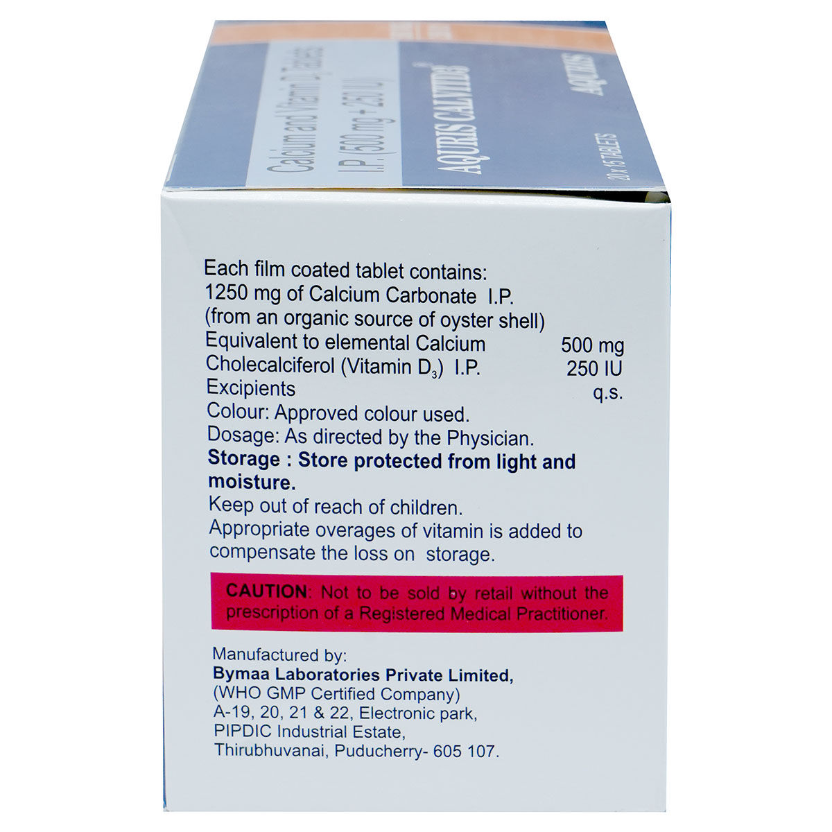 Buy Aquris Calvitd3 Tablet 15's | 19 Minutes Delivery | Apollo Pharmacy